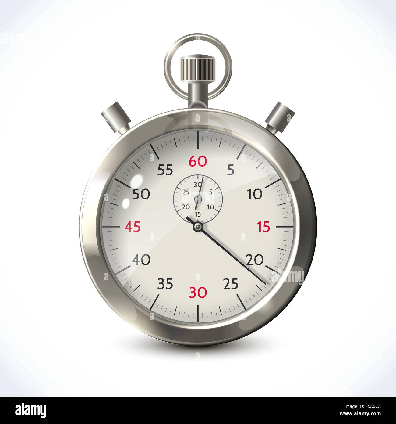 Realistic metallic stopwatch Stock Vector Image & Art - Alamy