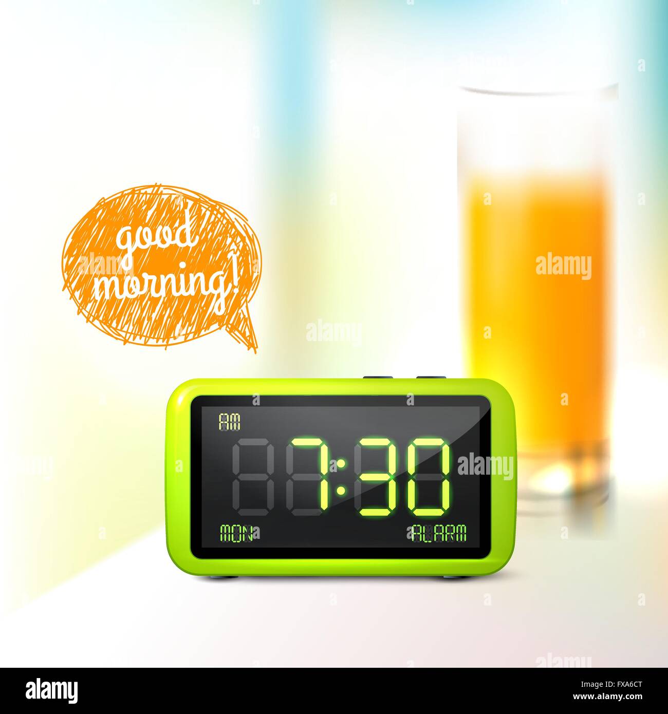 Digital alarm clock background Stock Vector Image & Art - Alamy