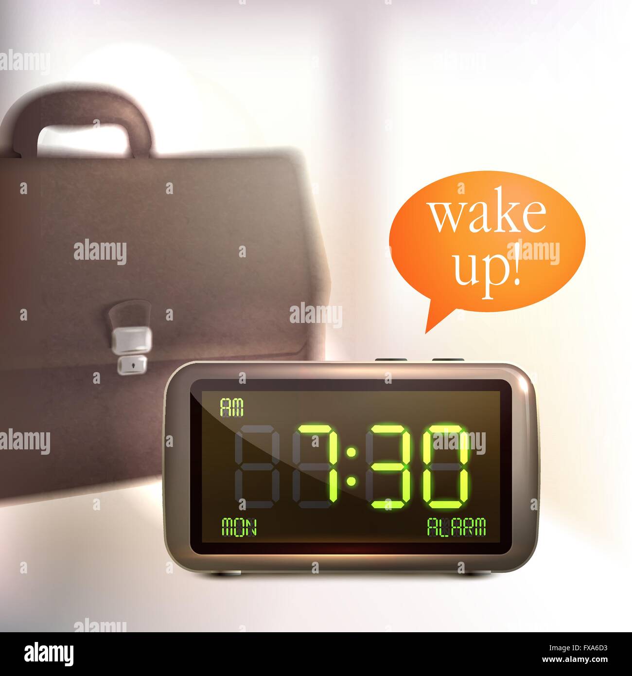 Digital alarm clock background Stock Vector Image & Art - Alamy