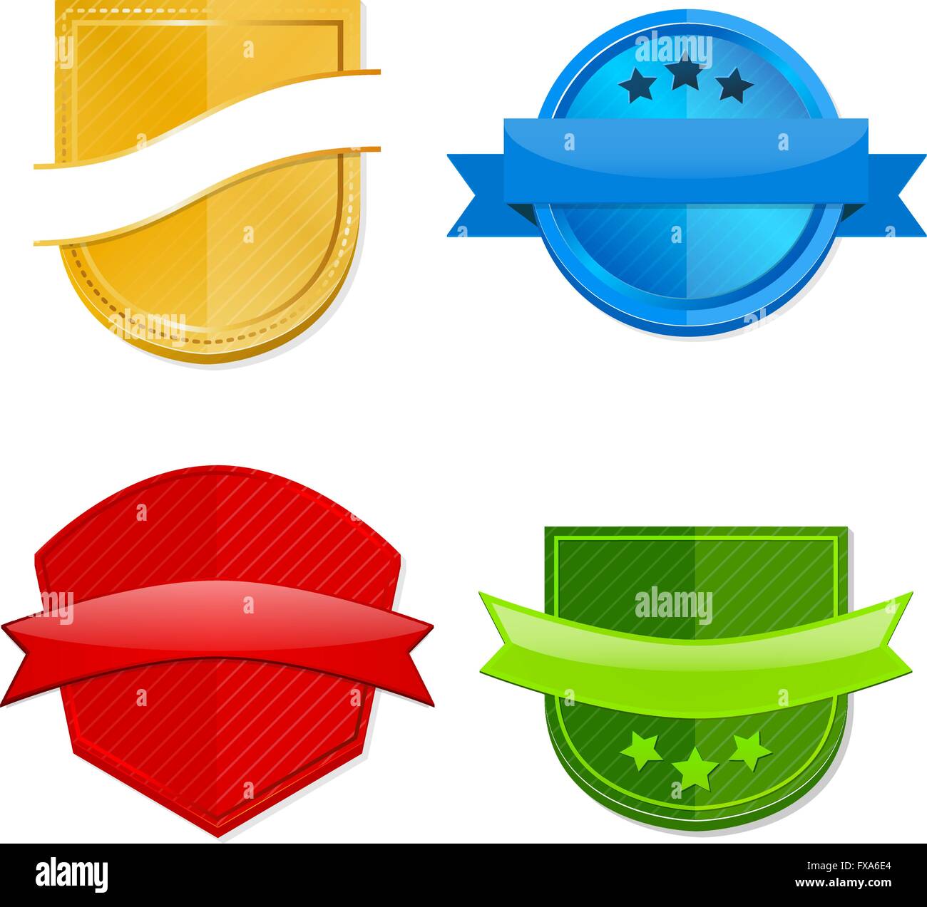 Blank template badges Stock Vector Image & Art - Alamy