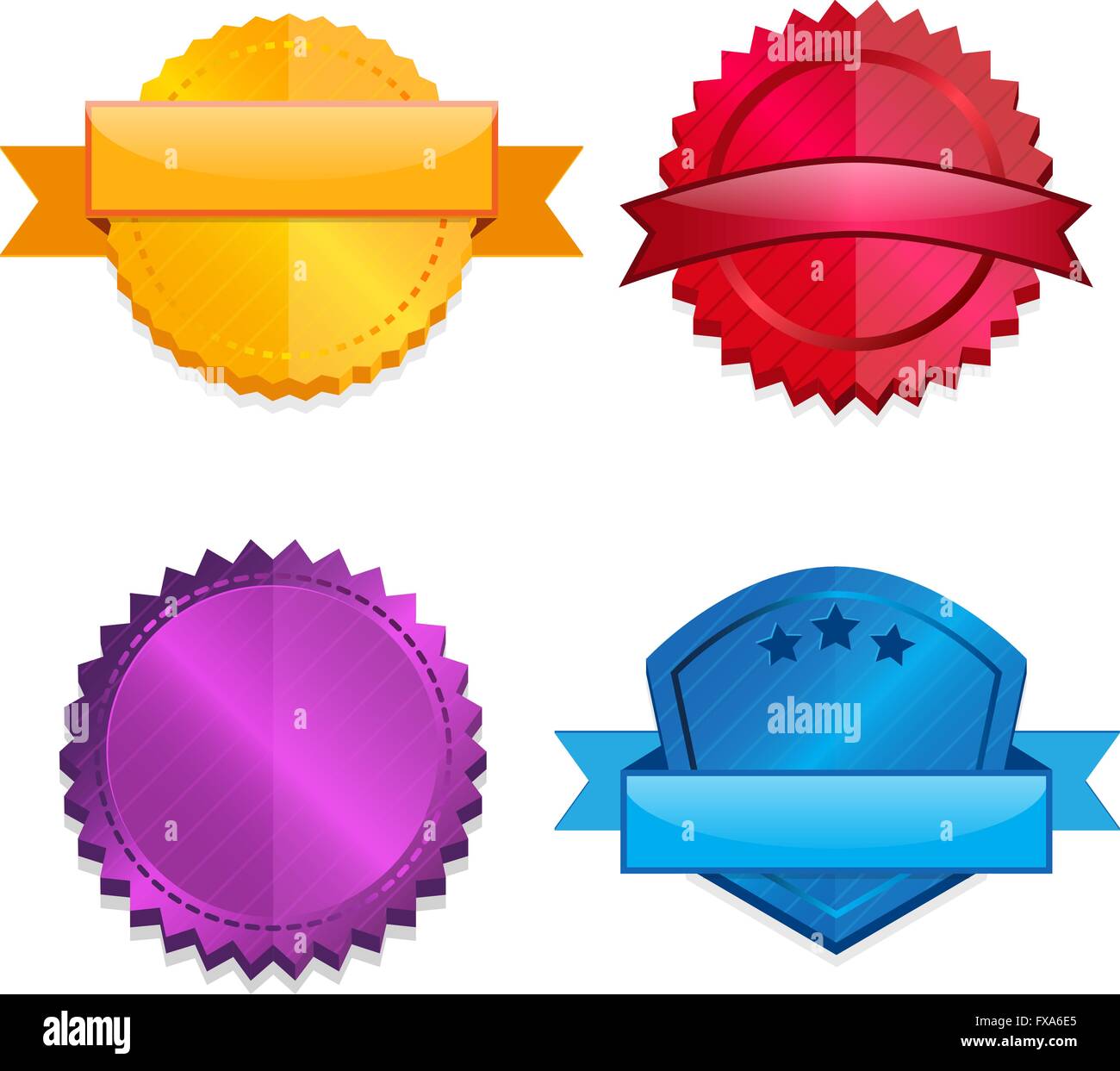 Blank template badges Stock Vector Image & Art - Alamy