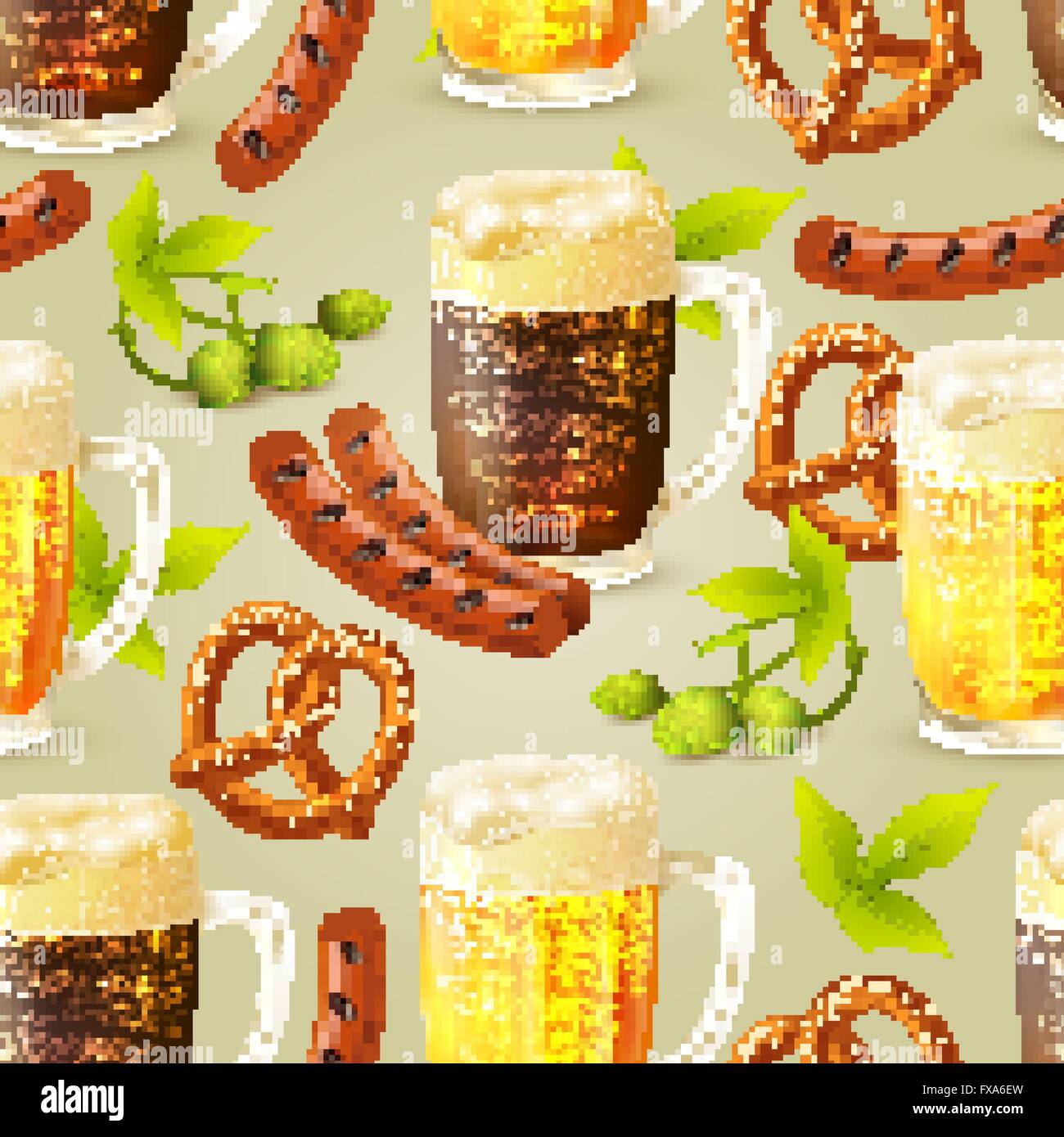 Beer seamless pattern Stock Vector Image & Art - Alamy