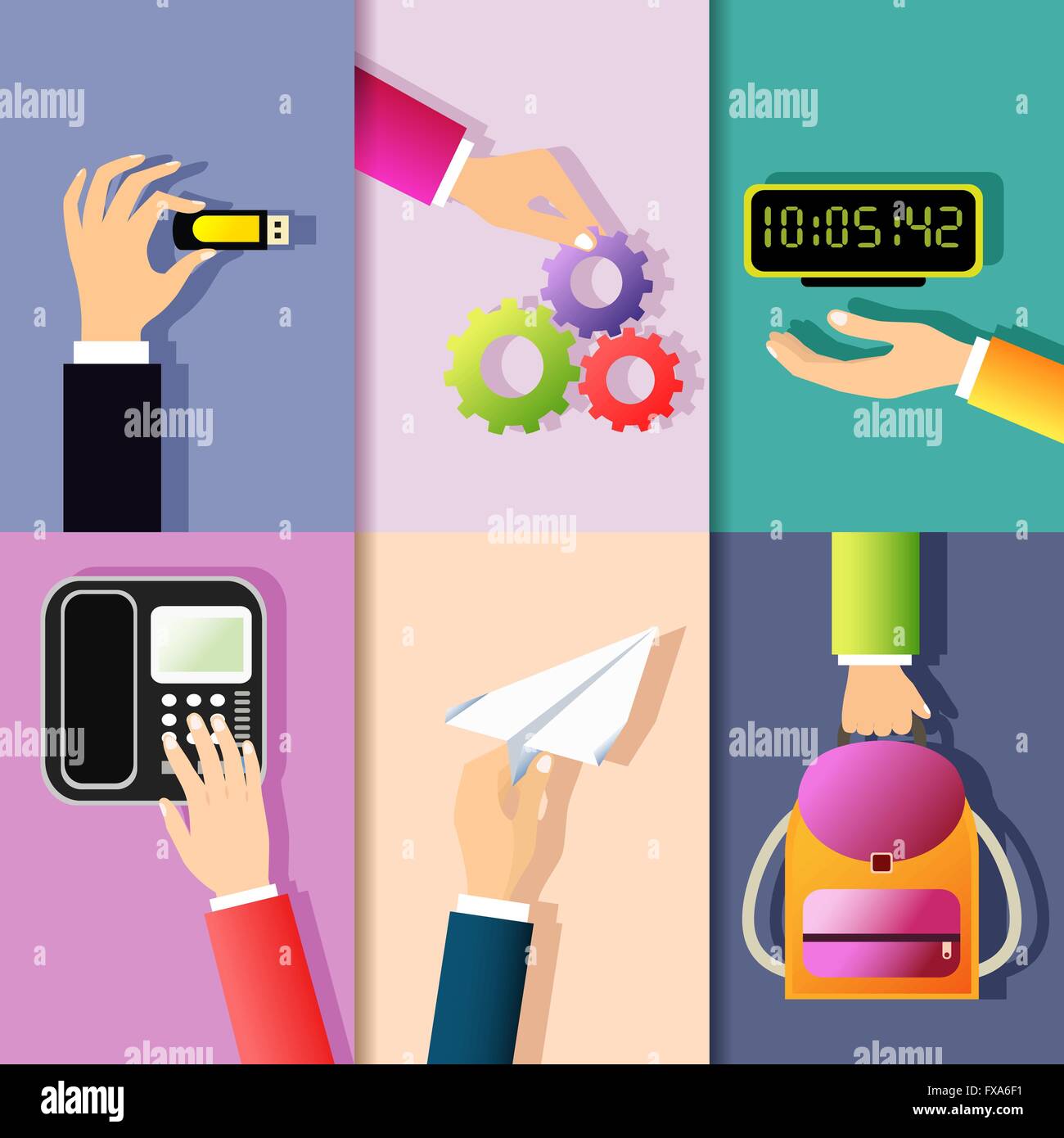 Business hands icons Stock Vector Image & Art - Alamy