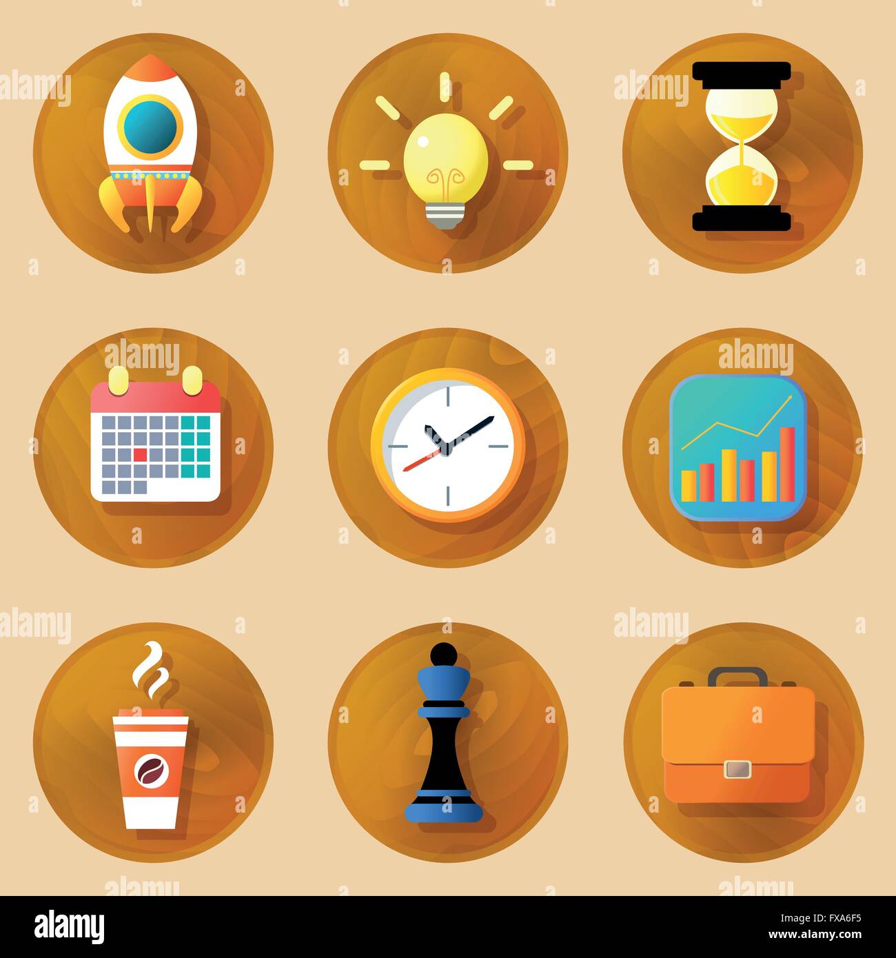 Computer monitor on wooden Stock Vector Images - Alamy