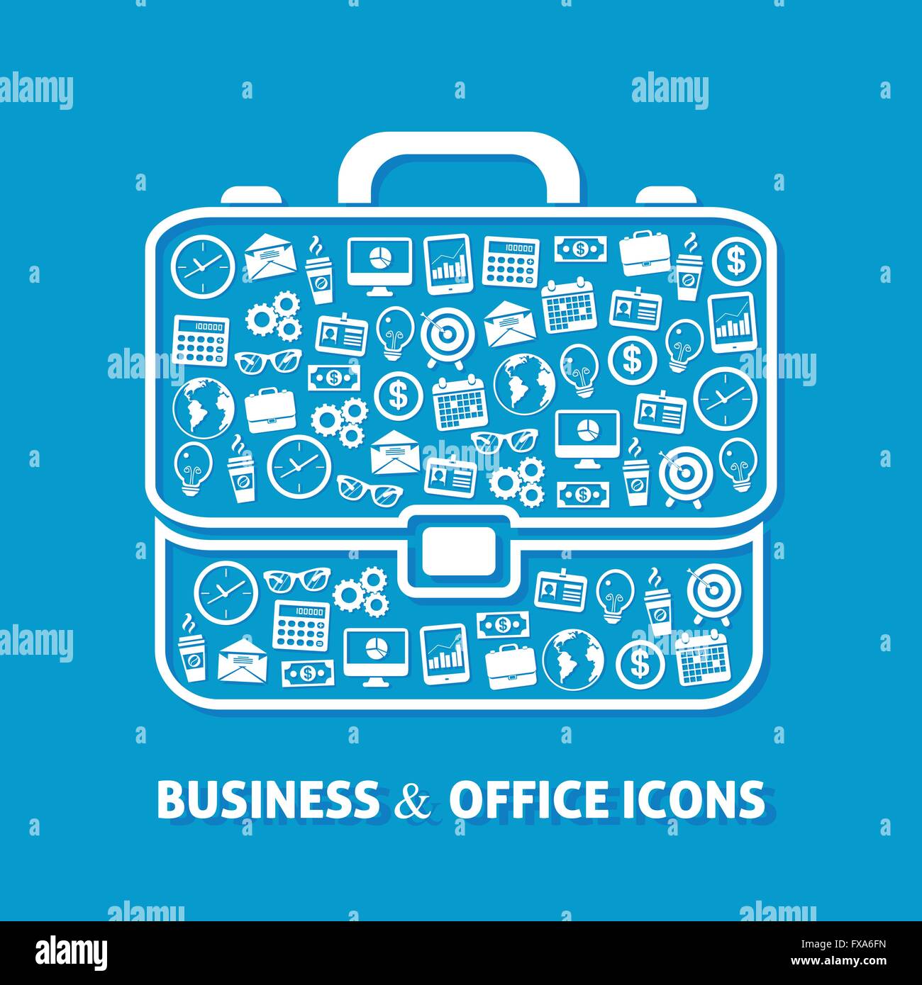 Briefcase office icons Stock Vector Image & Art - Alamy