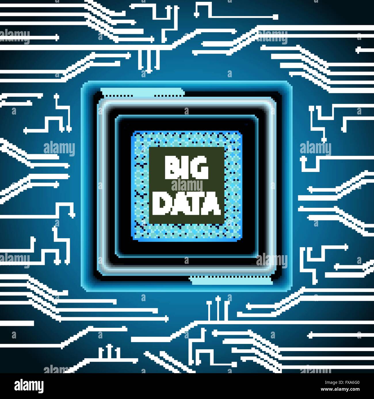 Microchip big data background Stock Vector Image & Art - Alamy