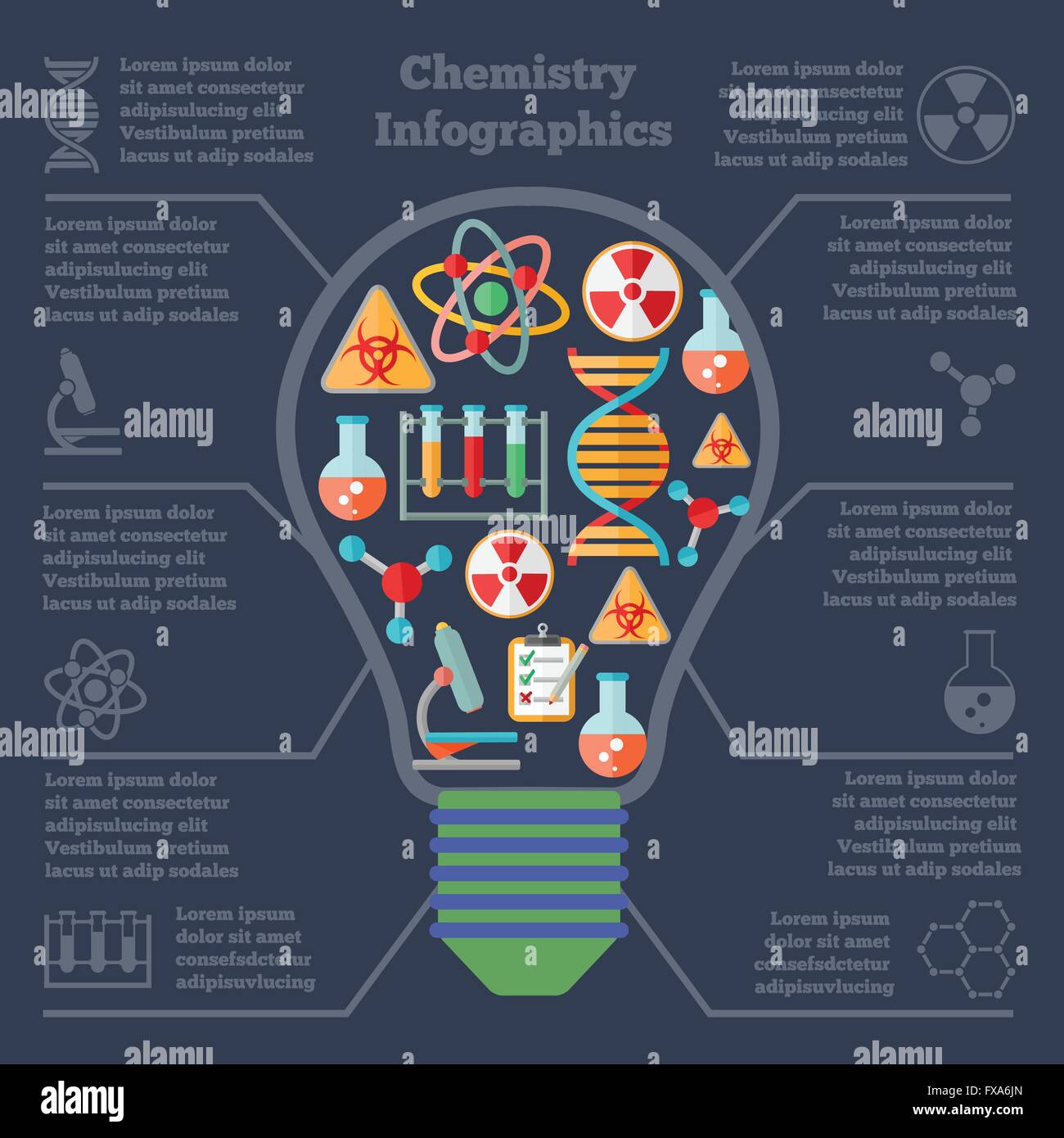 Chemistry research infographics Stock Vector Image & Art - Alamy