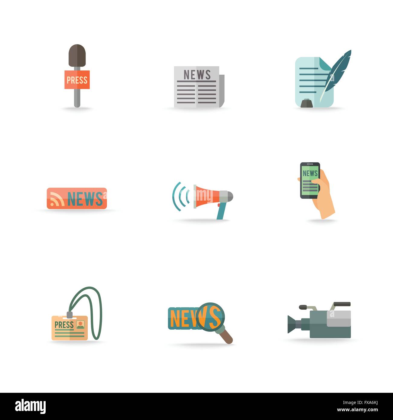 Journalist Reporter Icons Set Stock Vector Image & Art - Alamy