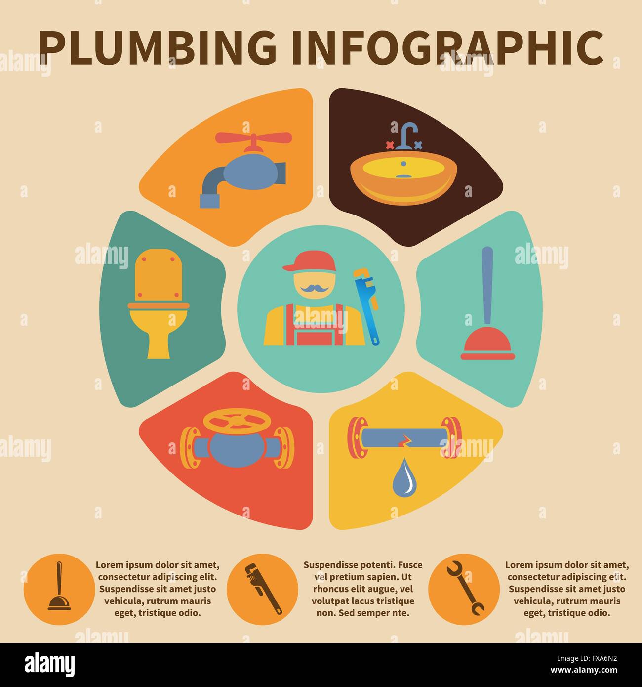 Plumbing icon infographic Stock Vector Image & Art - Alamy