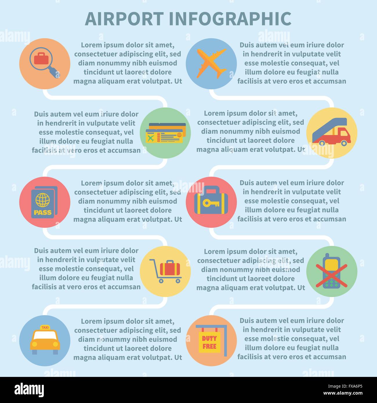 Airport business infographic presentation hi-res stock photography and ...