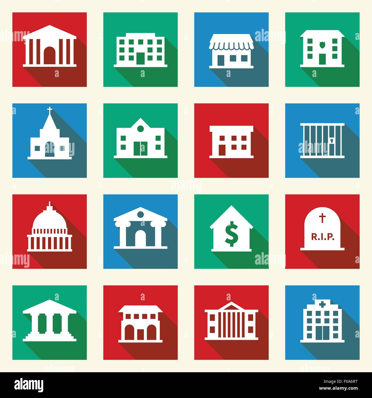 Government Buildings Icons Stock Vector Image & Art - Alamy