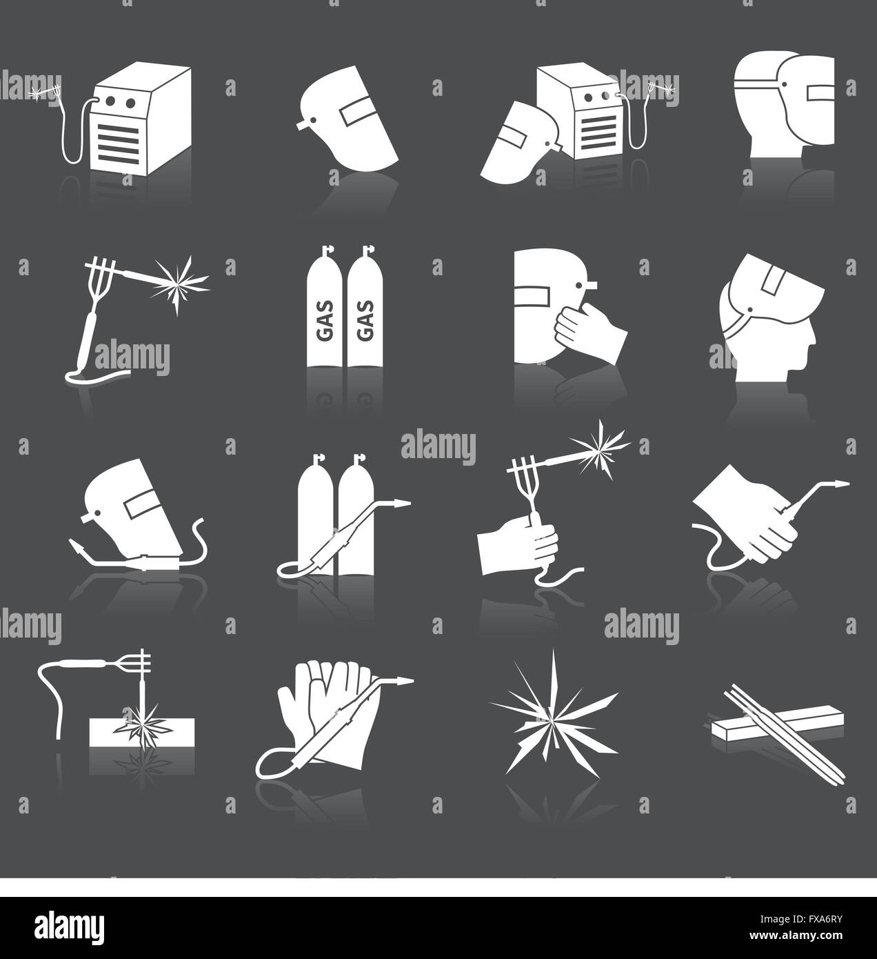 Welder icons set Stock Vector Image & Art - Alamy