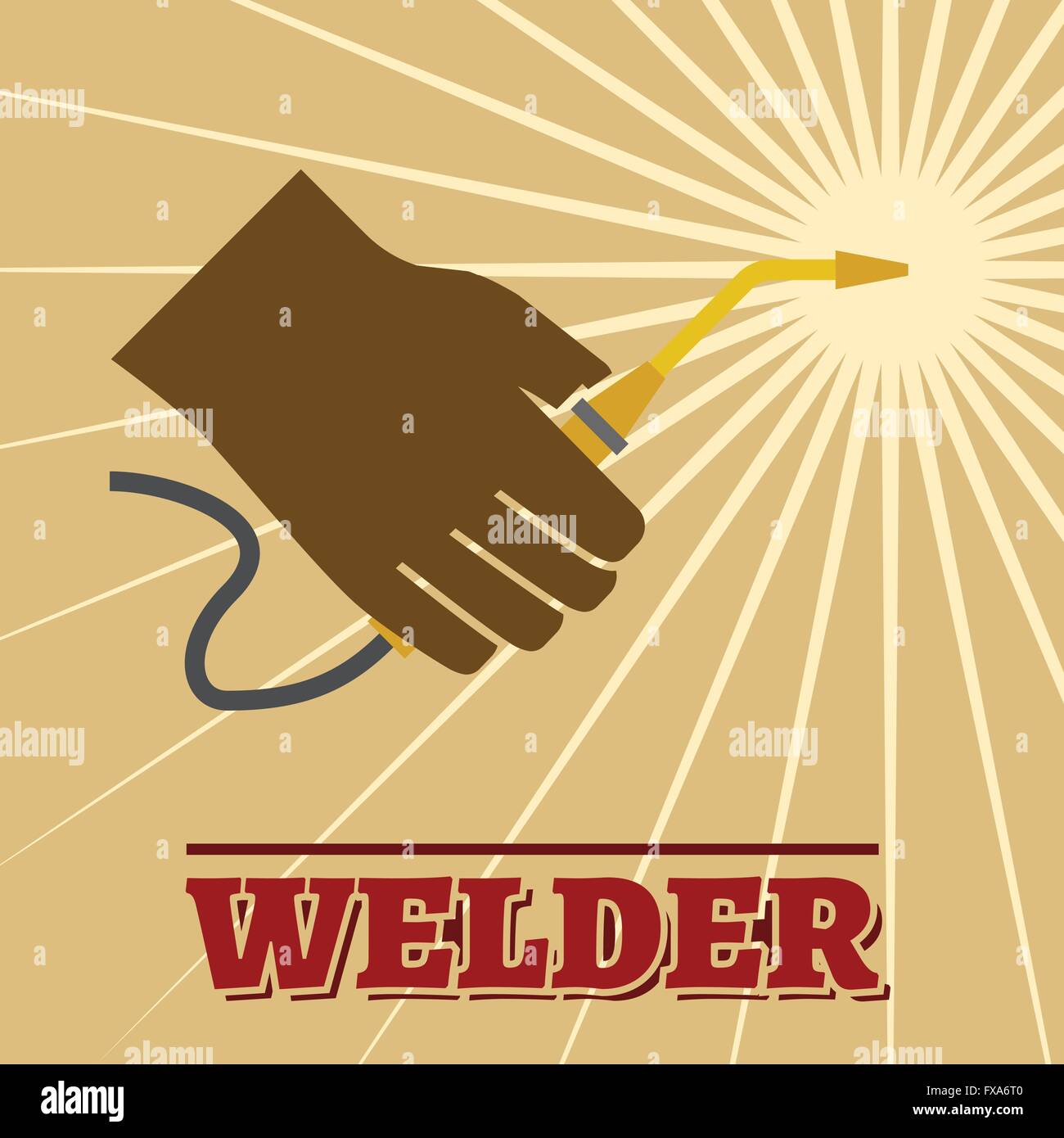 Welder retro poster Stock Vector Image & Art - Alamy