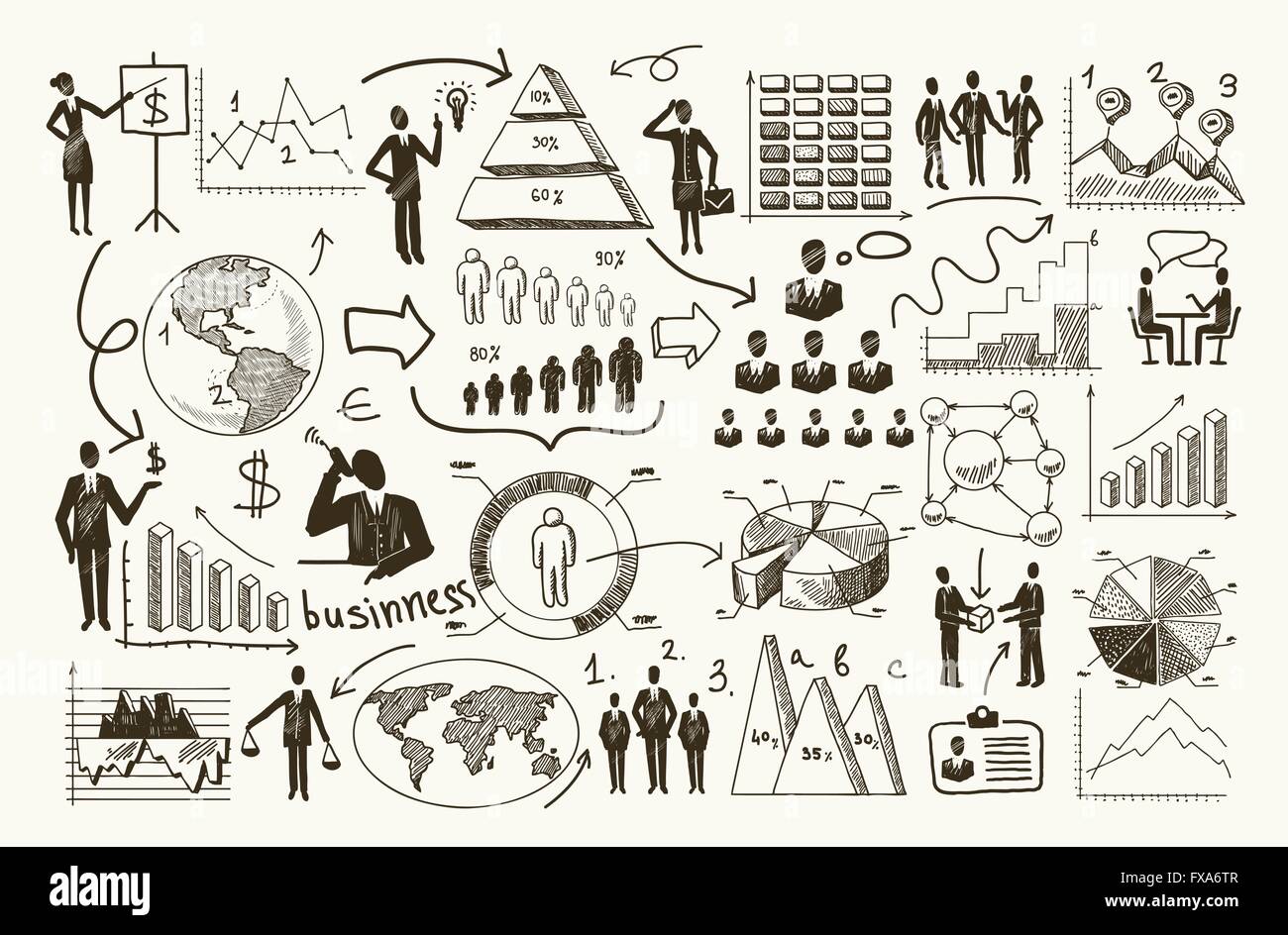 Sketch management process Stock Vector Image & Art - Alamy