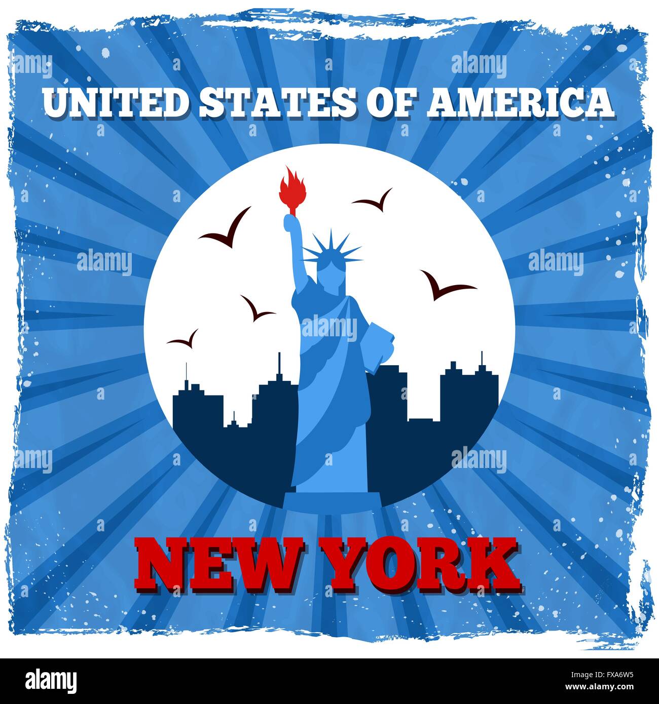 New York USA retro poster Stock Vector Image & Art - Alamy