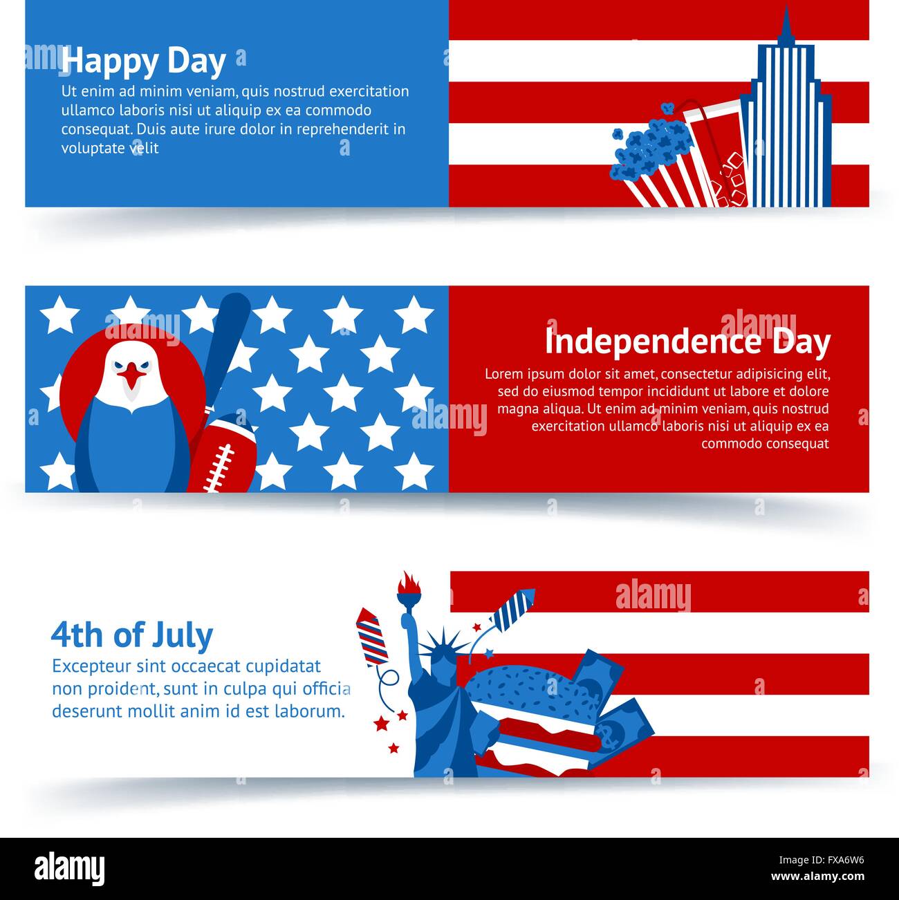 New York USA banner set Stock Vector Image & Art - Alamy