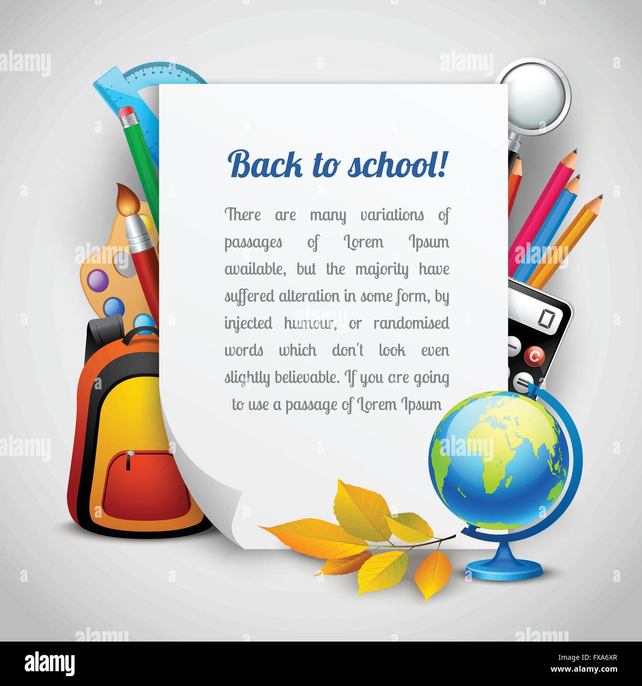 School elements background Stock Vector Image & Art - Alamy