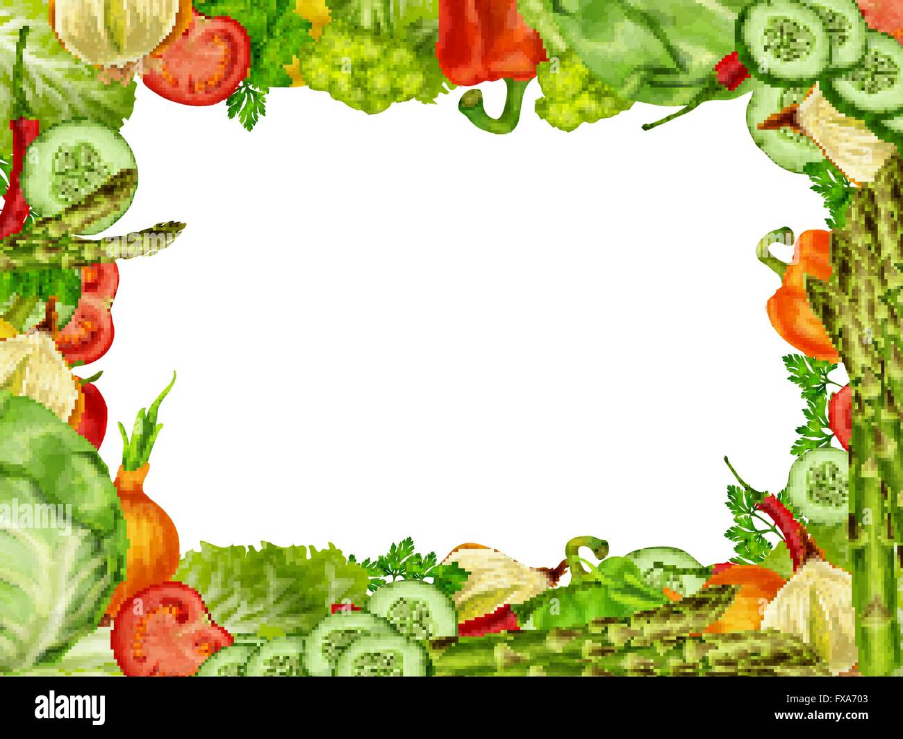 Vegetables set frame Stock Vector Image & Art - Alamy