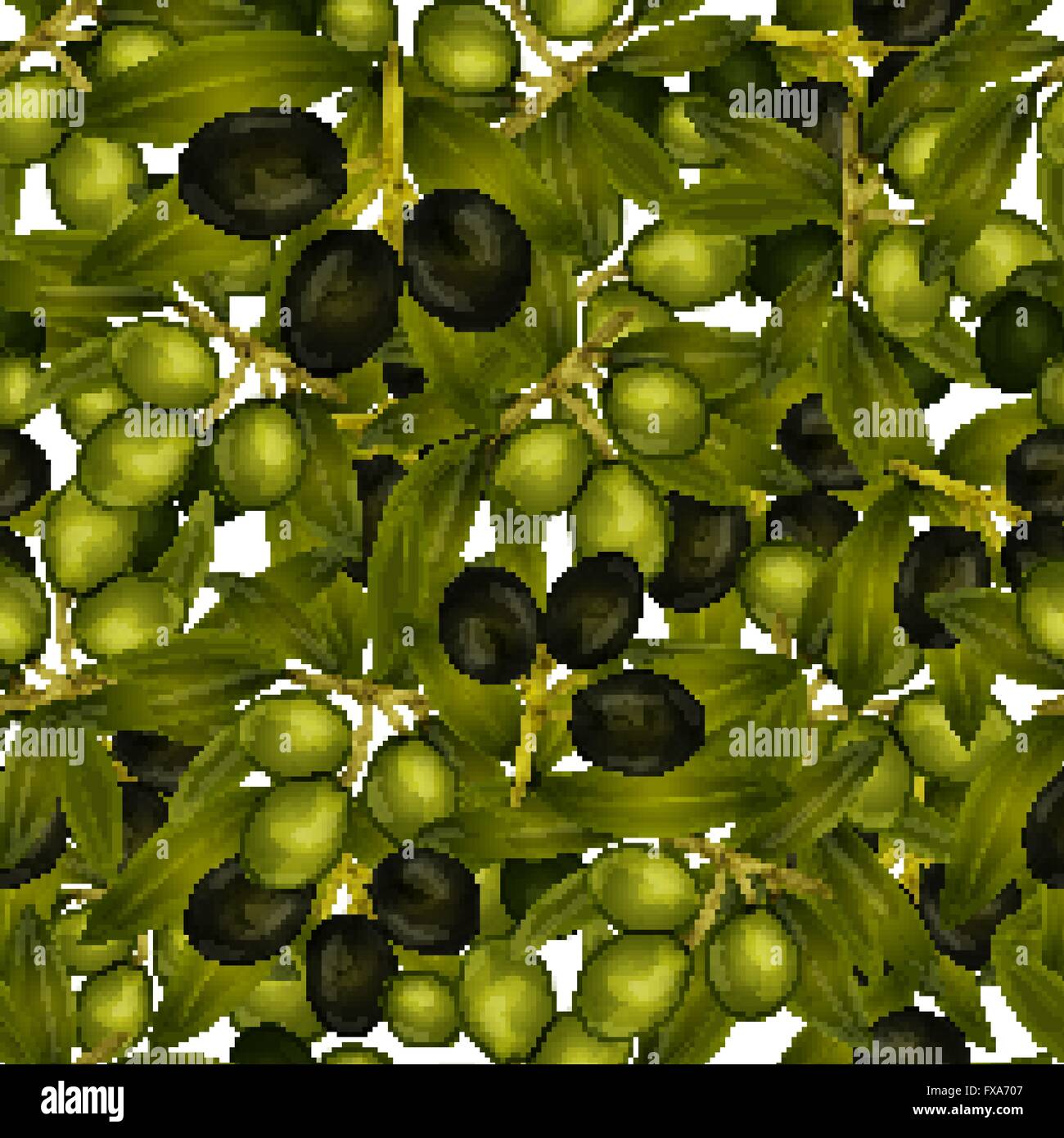 Salad black green olives Stock Vector Images - Alamy
