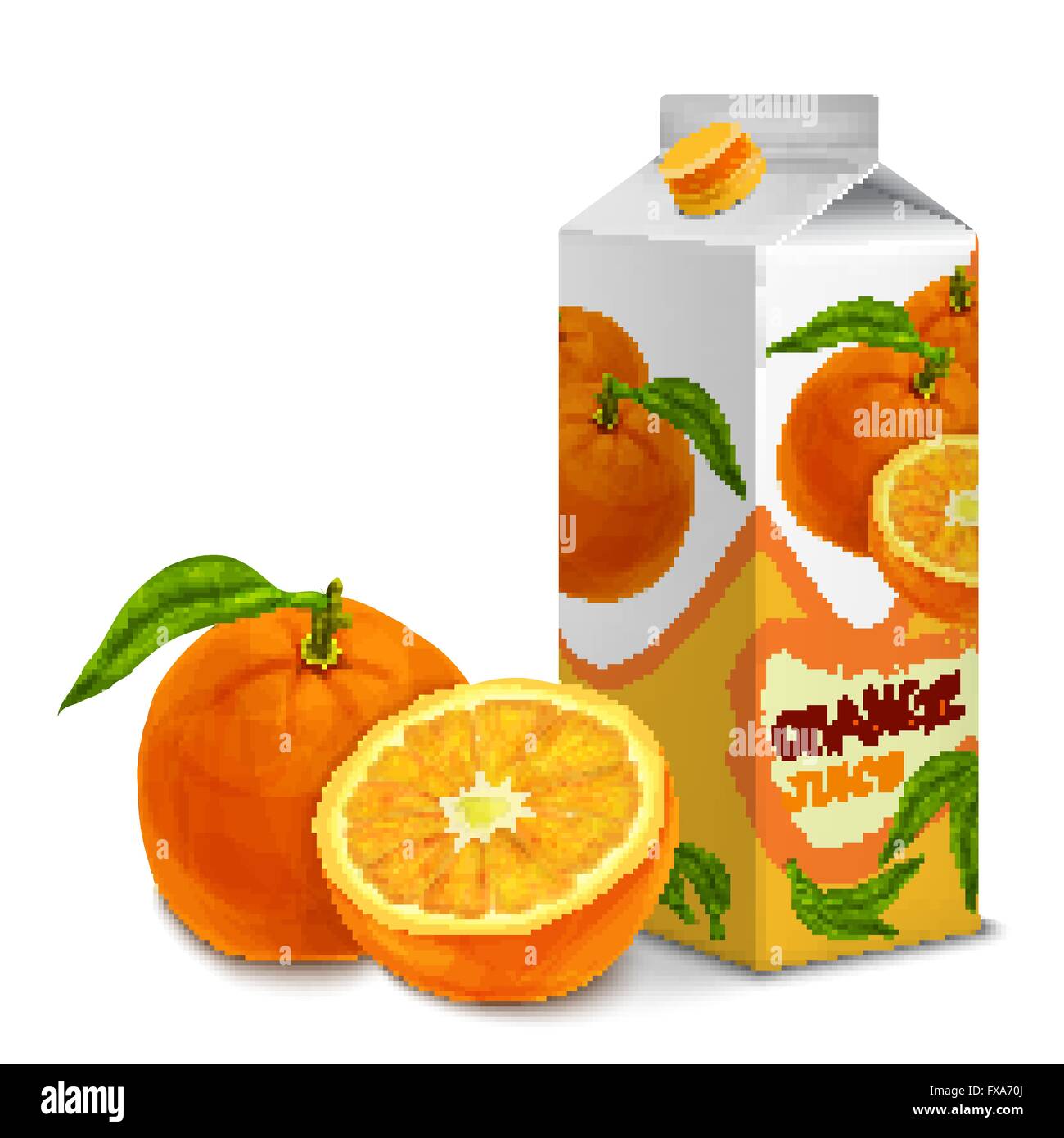 Carton of orange juice white background Stock Vector Images - Alamy