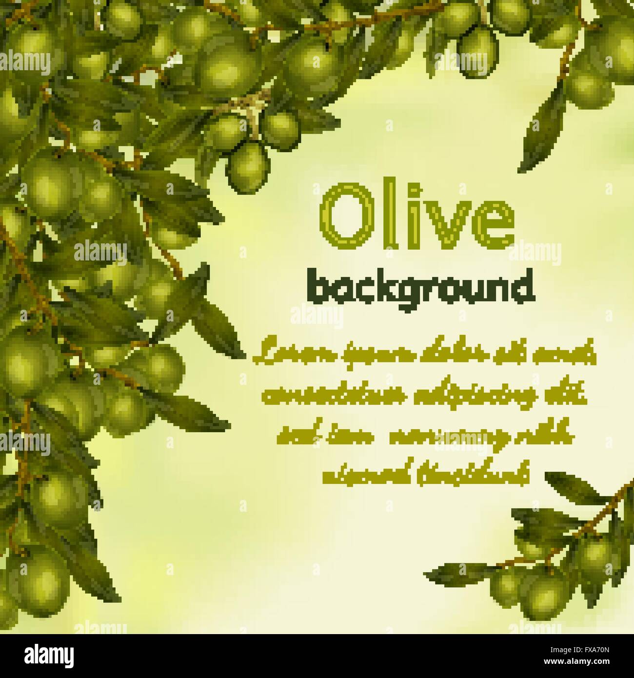 Olive oil background Stock Vector Image & Art - Alamy