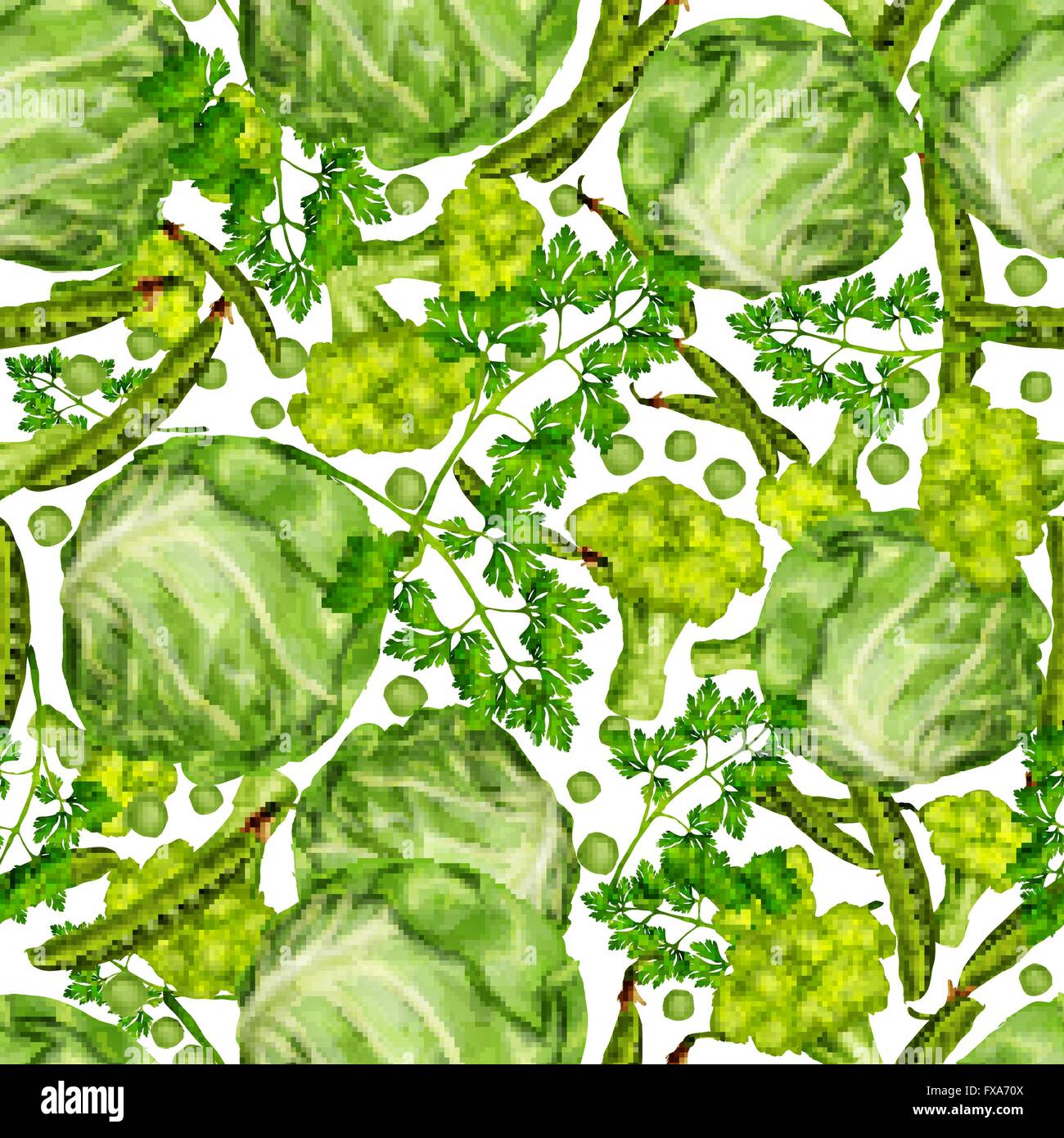 Fresh green broccoli pattern Stock Vector Images - Alamy
