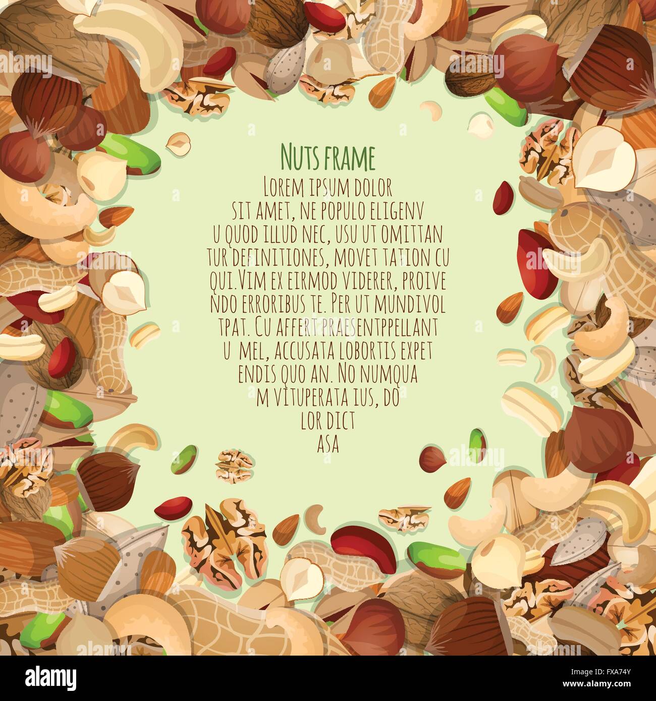 Nuts decorative frame Stock Vector Image & Art - Alamy