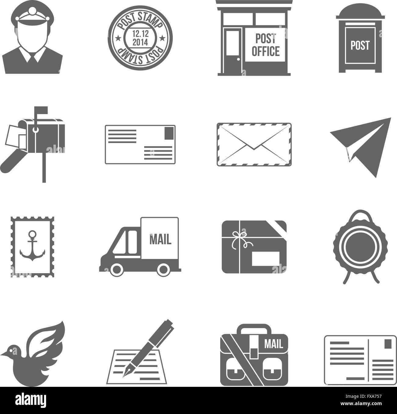Post service icon black Stock Vector Image & Art - Alamy