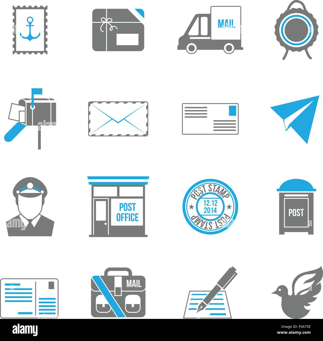 Post Service Icons Stock Vector Image & Art - Alamy