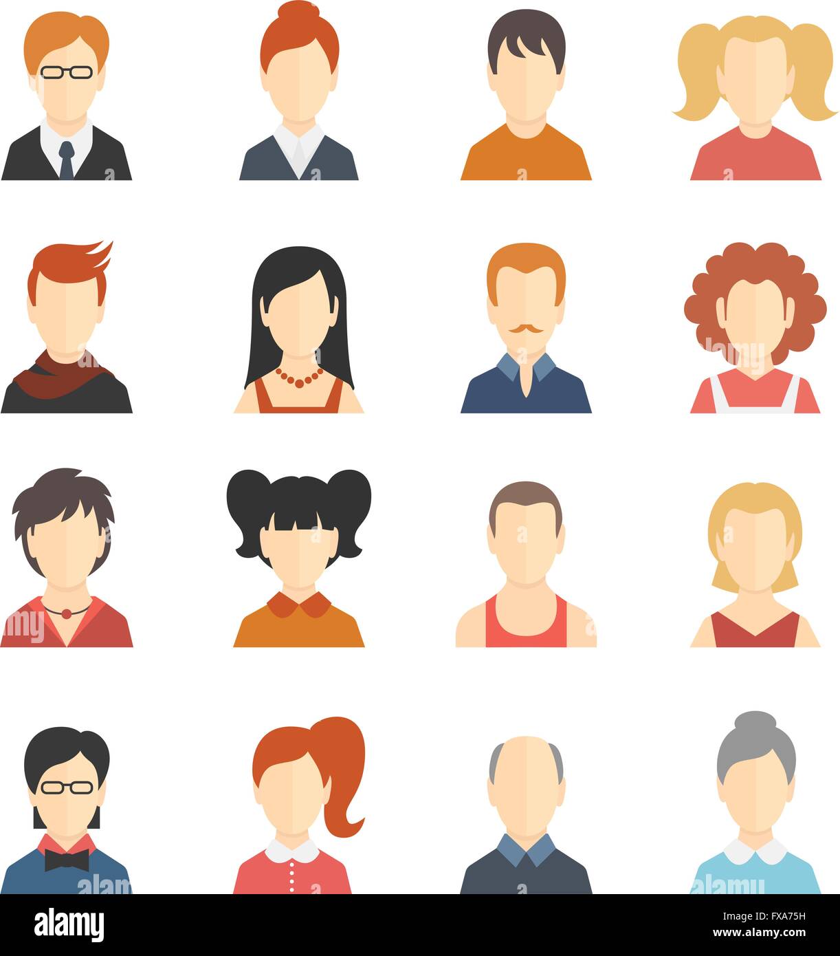 Character set collection casual Stock Vector Images - Alamy