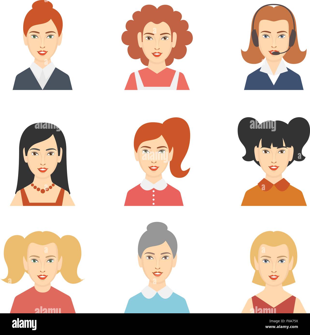 Character set collection casual Stock Vector Images - Alamy