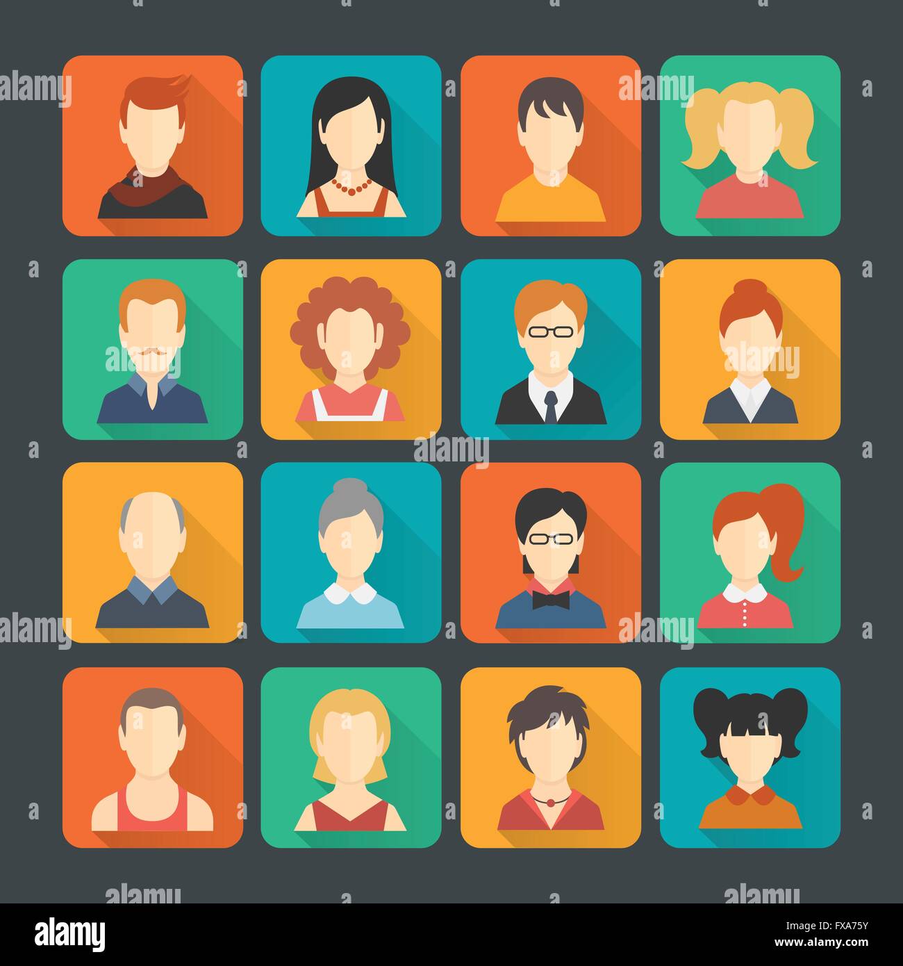 Avatar Icons Set Stock Vector Image & Art - Alamy