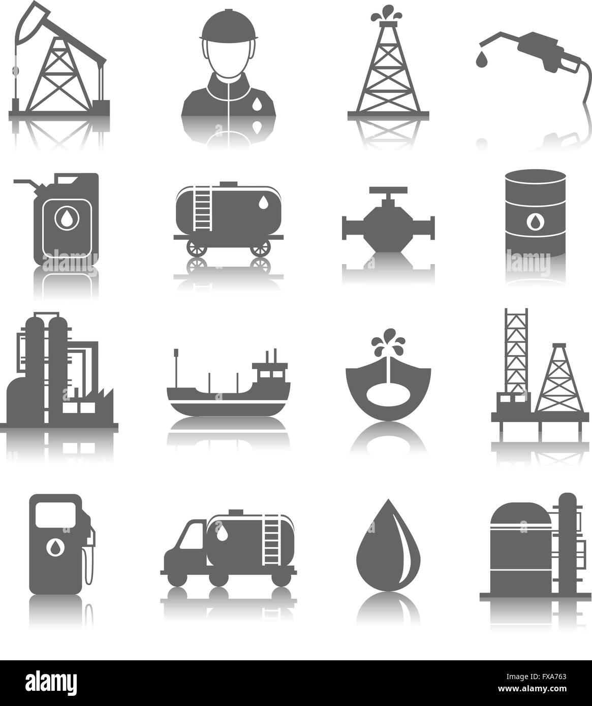 Oil Industry Icons Stock Vector Image & Art - Alamy