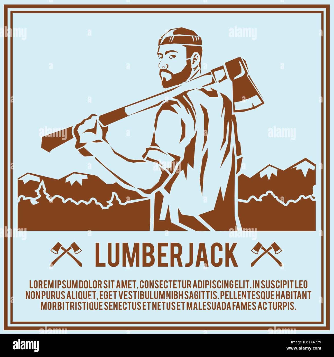 Lumberjack woodcutter poster Stock Vector Image & Art - Alamy