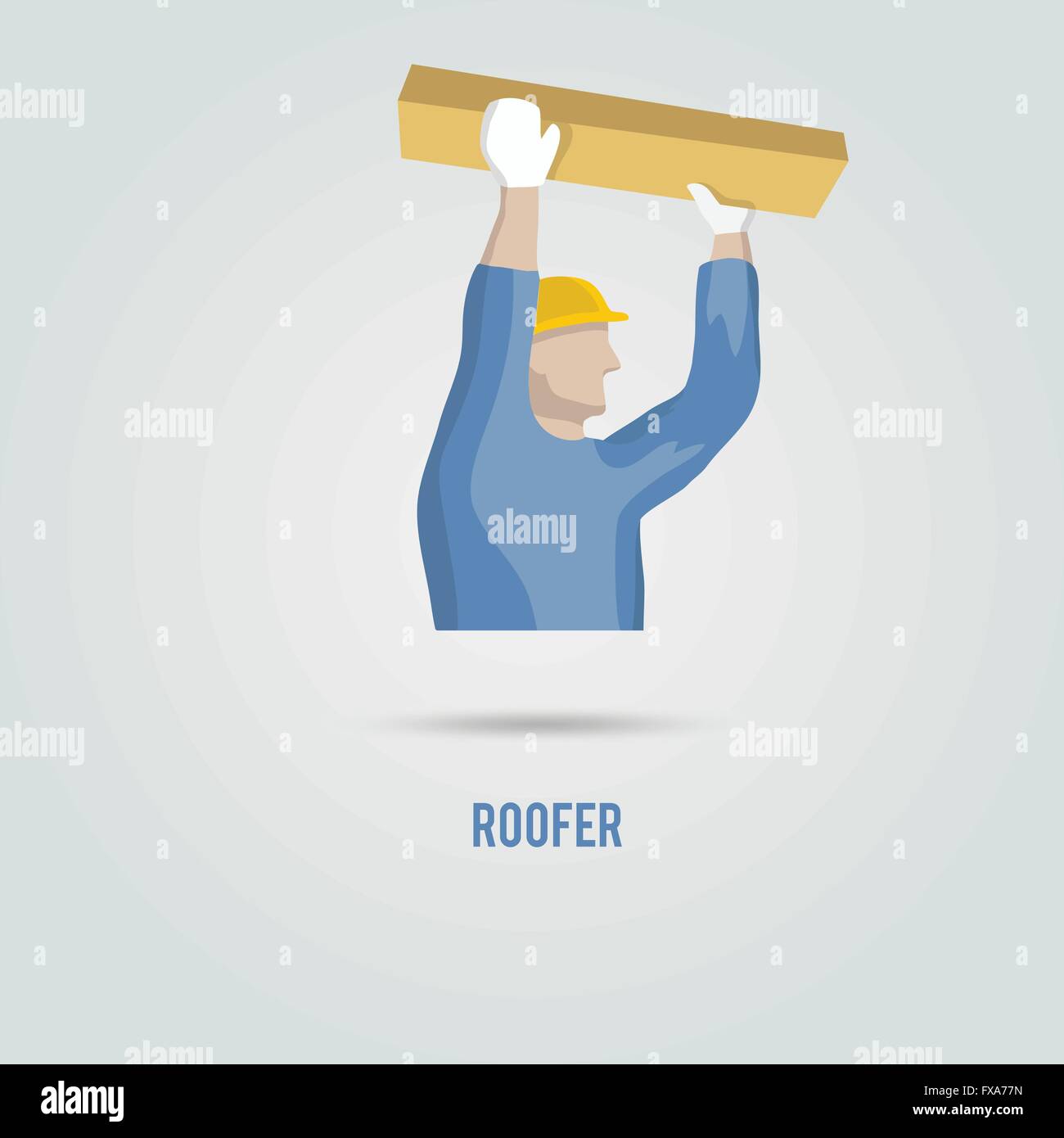 Roofer with wood icon Stock Vector Image & Art - Alamy