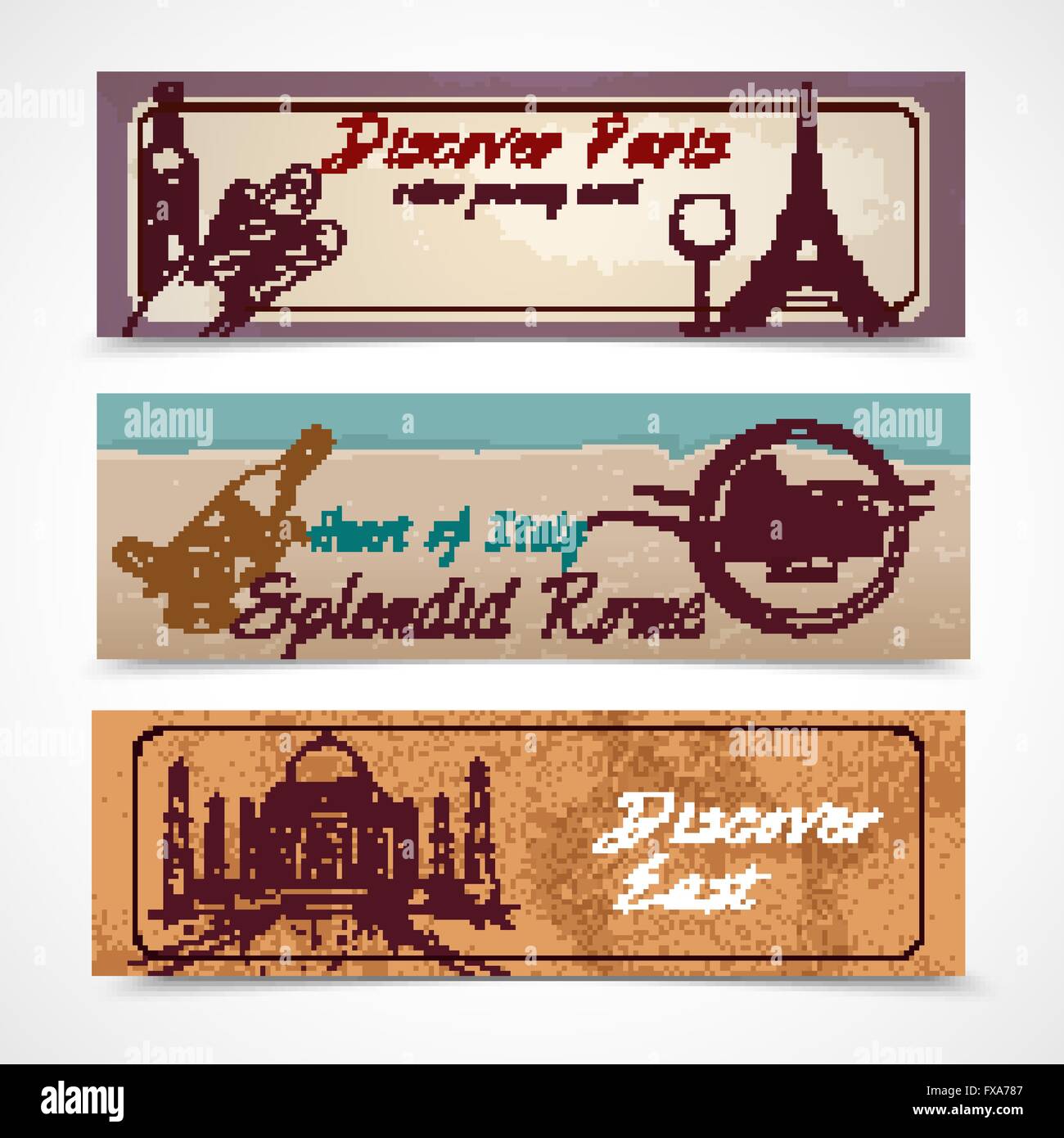 World landmark banners Stock Vector Image & Art - Alamy