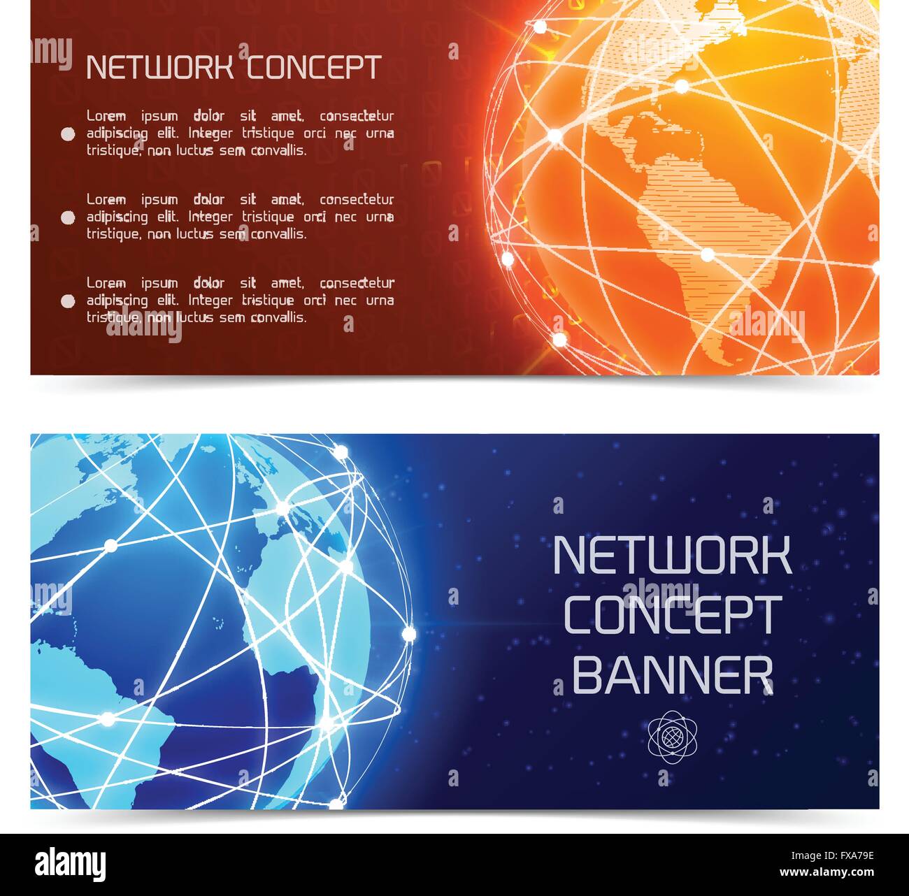 Network globe concept banners Stock Vector Image & Art - Alamy