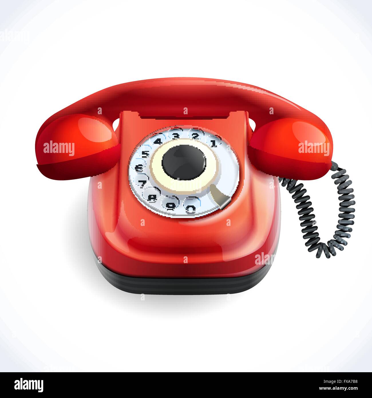 Old style red telephone call Stock Vector Images - Alamy