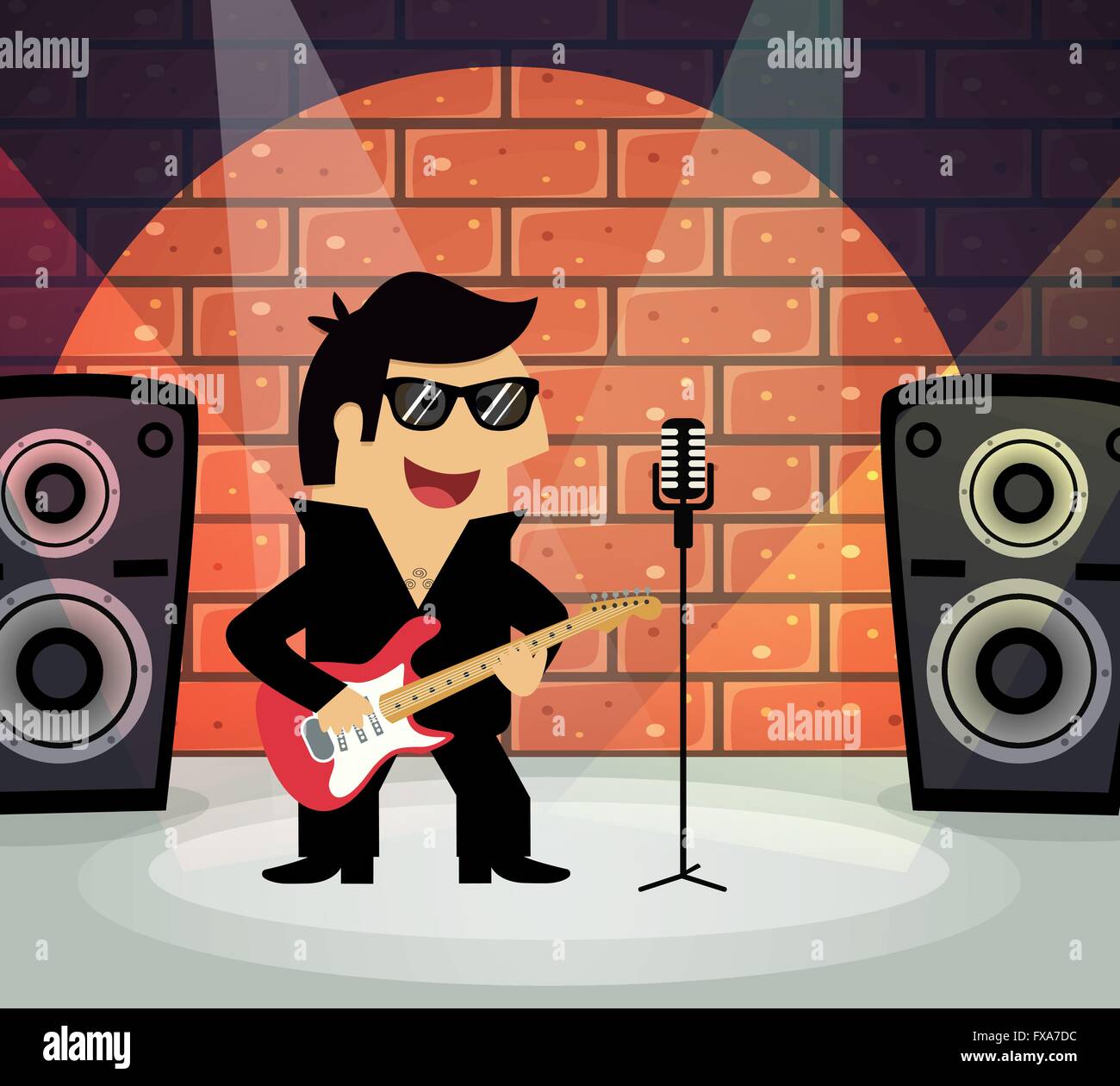 Rockstar on stage Stock Vector Images - Alamy