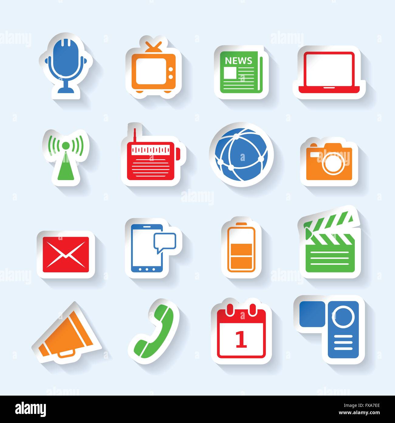 Media icons set Stock Vector Image & Art - Alamy