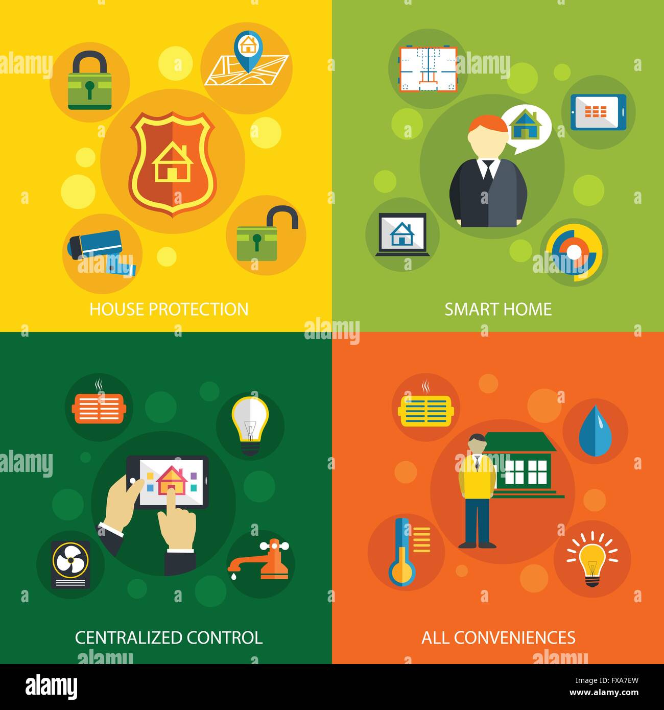 Smart home technology interface Stock Vector Images - Alamy