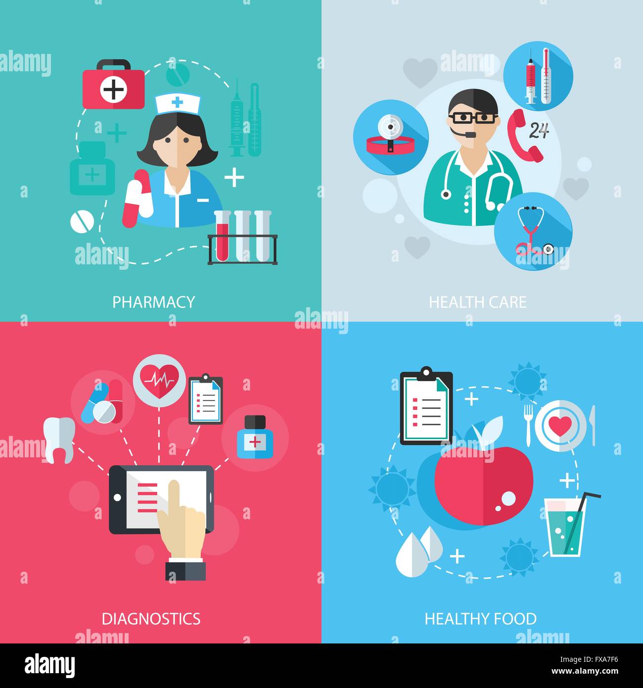 Healthcare hospital medical concept Stock Vector Images - Alamy