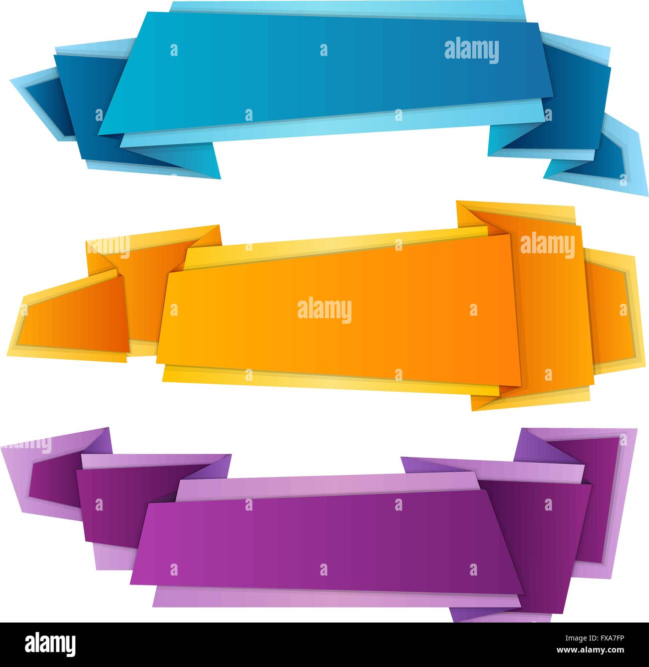 Origami banners set Stock Vector Image & Art - Alamy