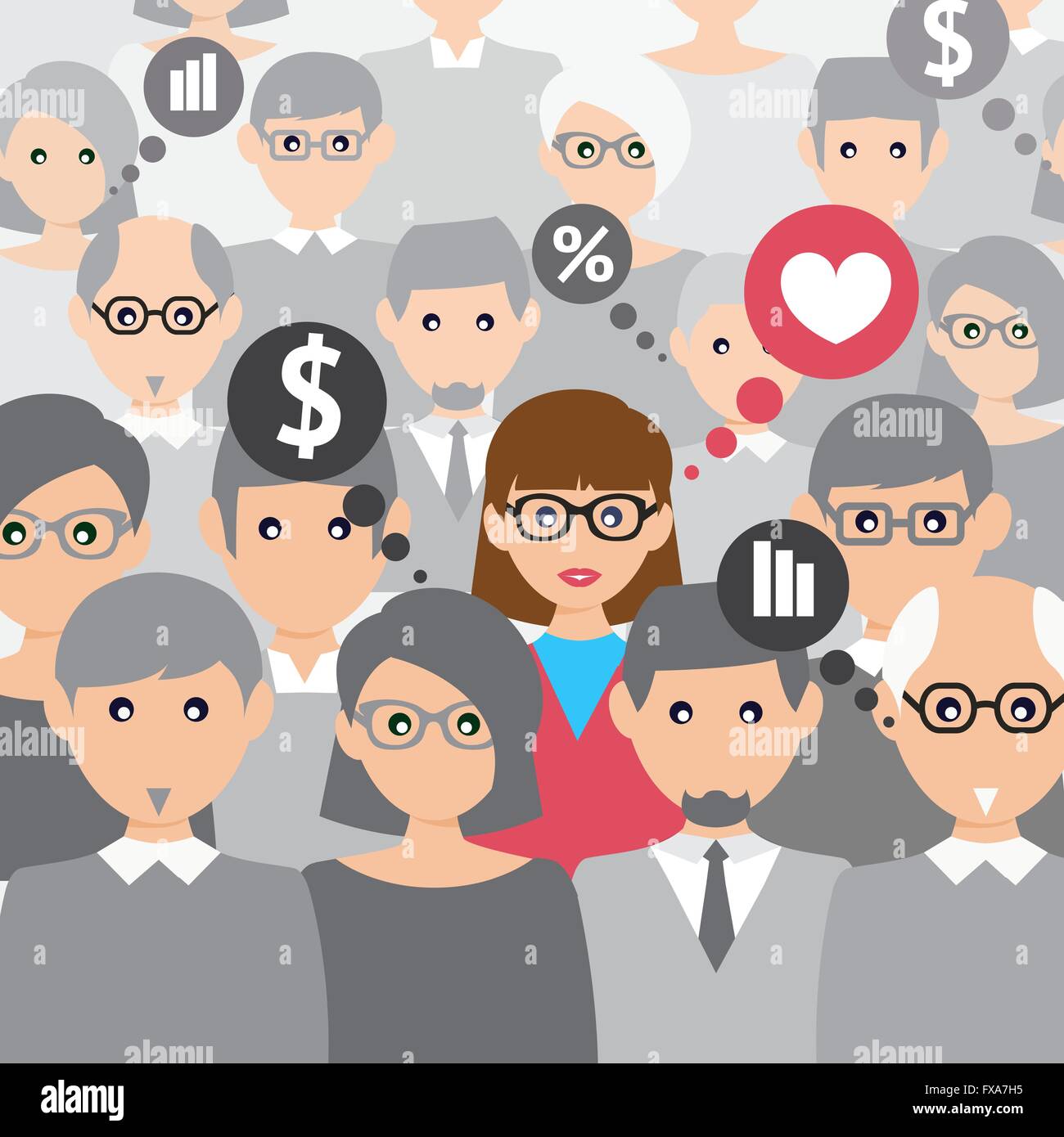Talking people businesswoman in Stock Vector Images - Alamy