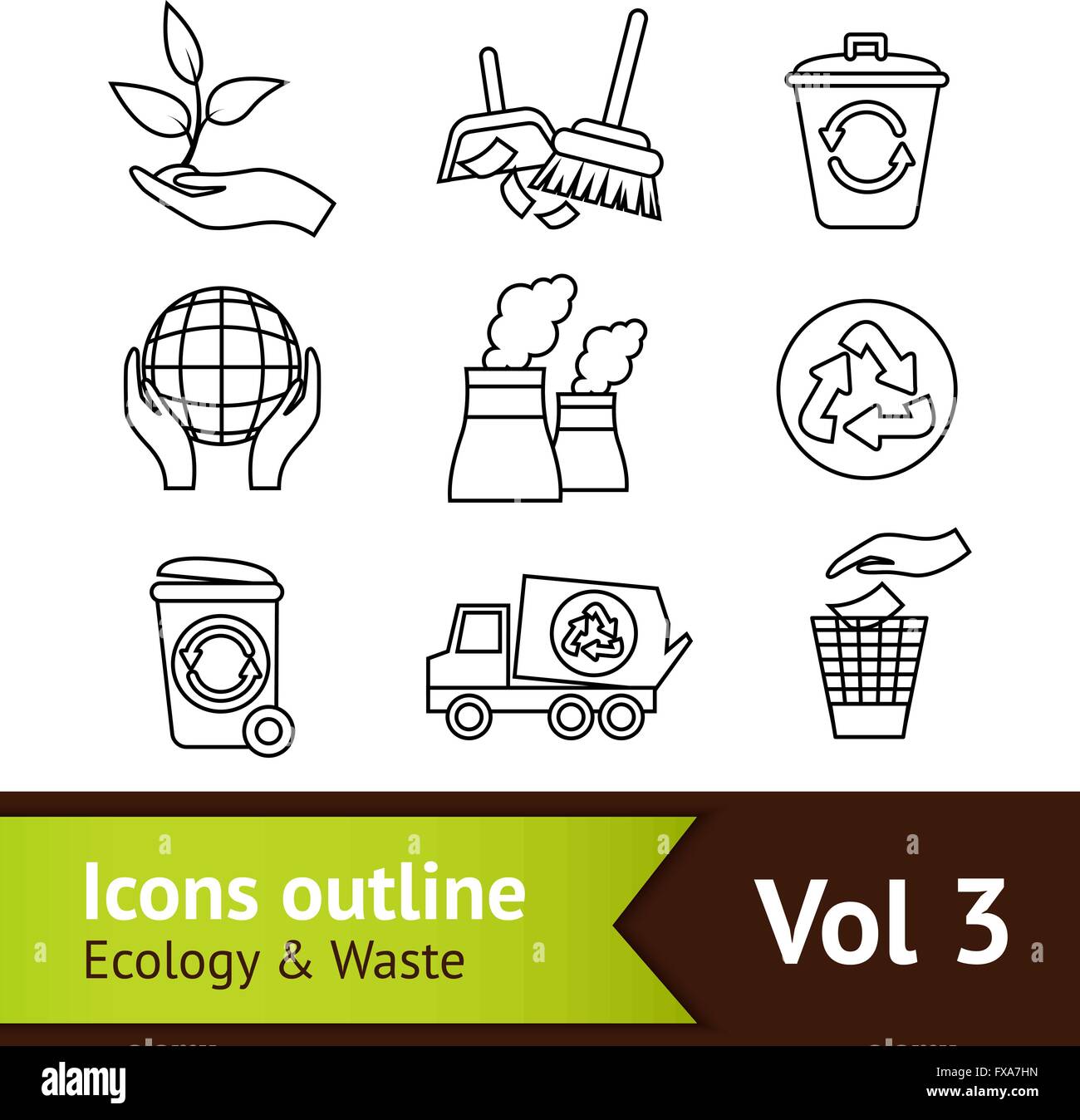 Ecology waste global eco Stock Vector Images - Alamy