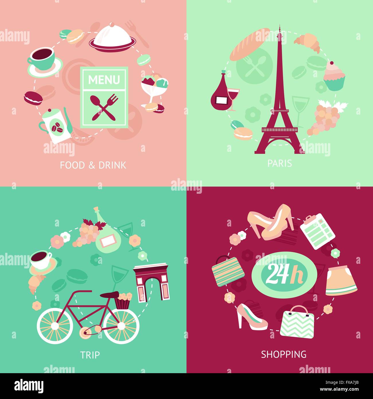 City trip paris Stock Vector Images - Alamy
