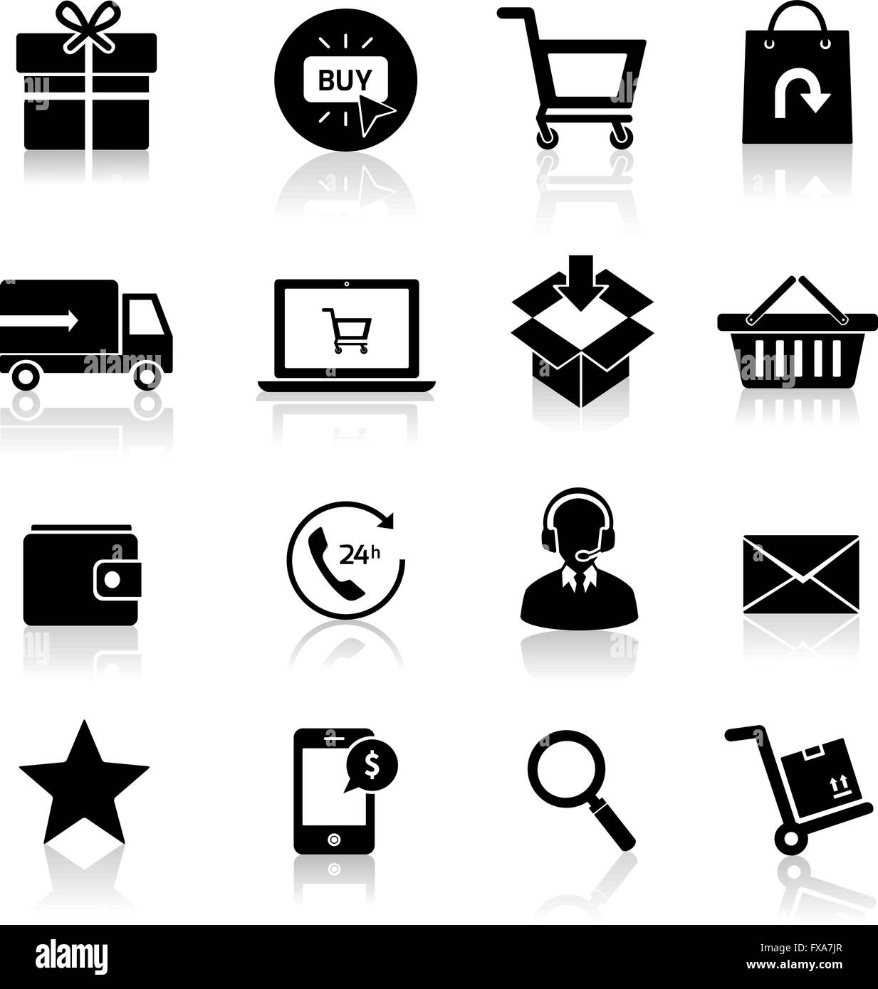 Shopping E-commerce Icons Stock Vector Image & Art - Alamy