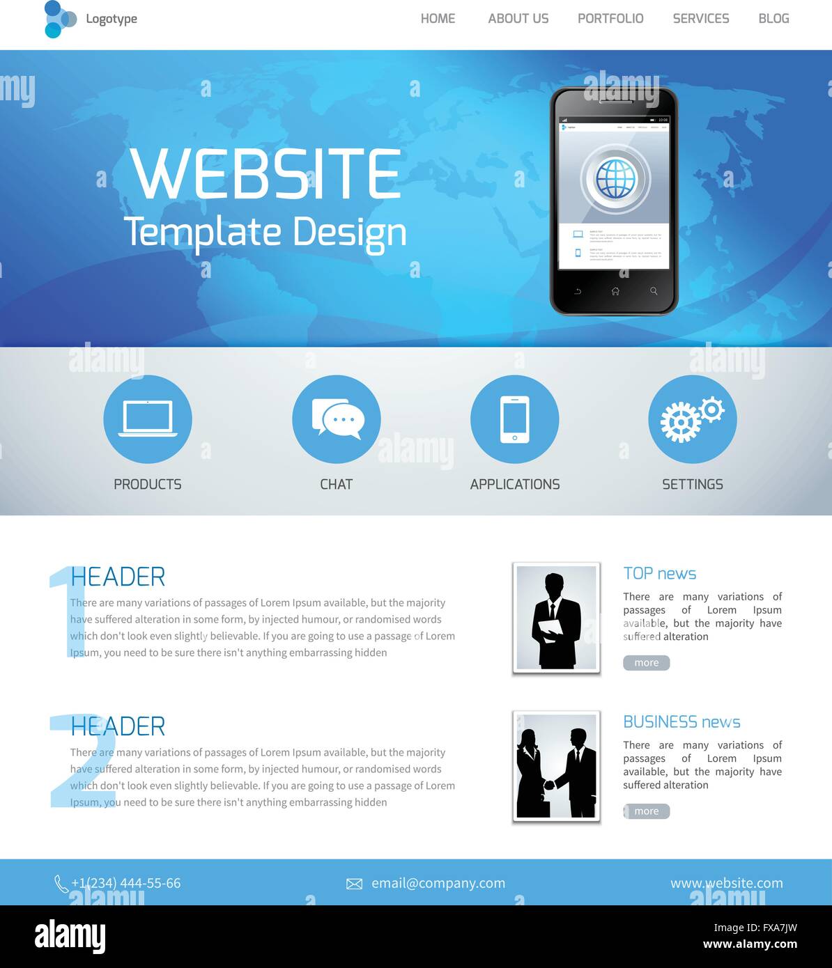 Website design template Stock Vector Image & Art - Alamy