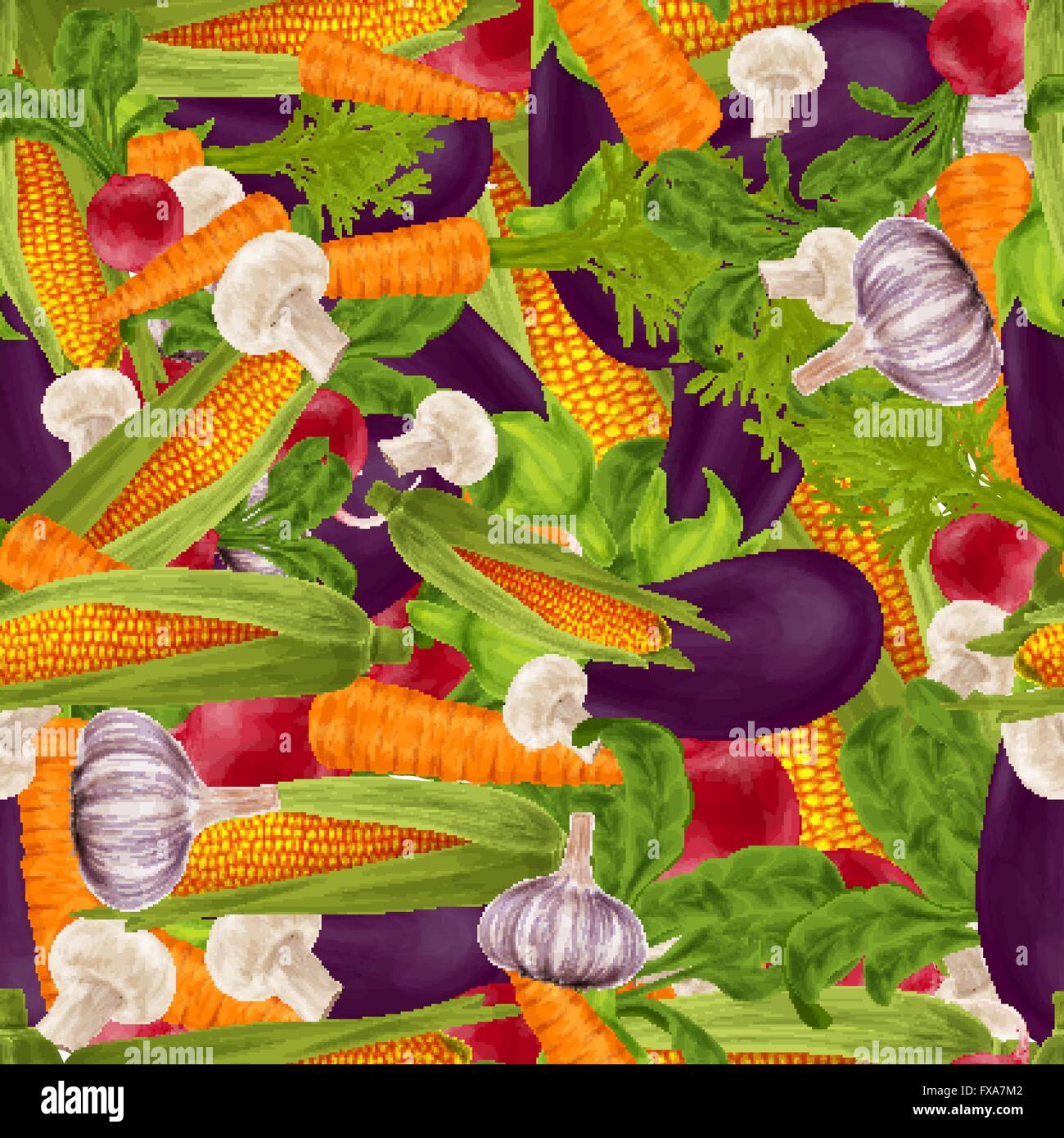 Vegetables realistic seamless background Stock Vector Image & Art - Alamy