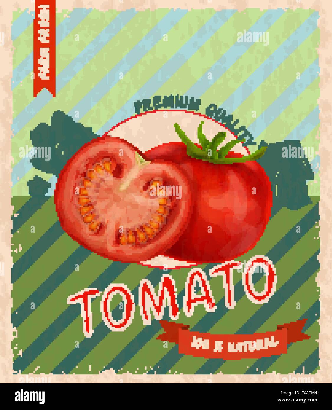Tomato retro poster Stock Vector Image & Art - Alamy